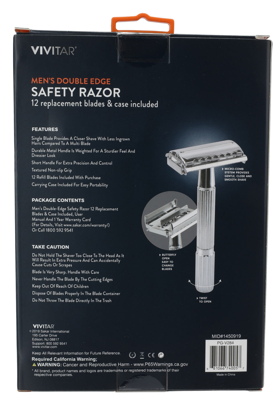 Men's Doube Edge Safety Razor — Vivitar.com