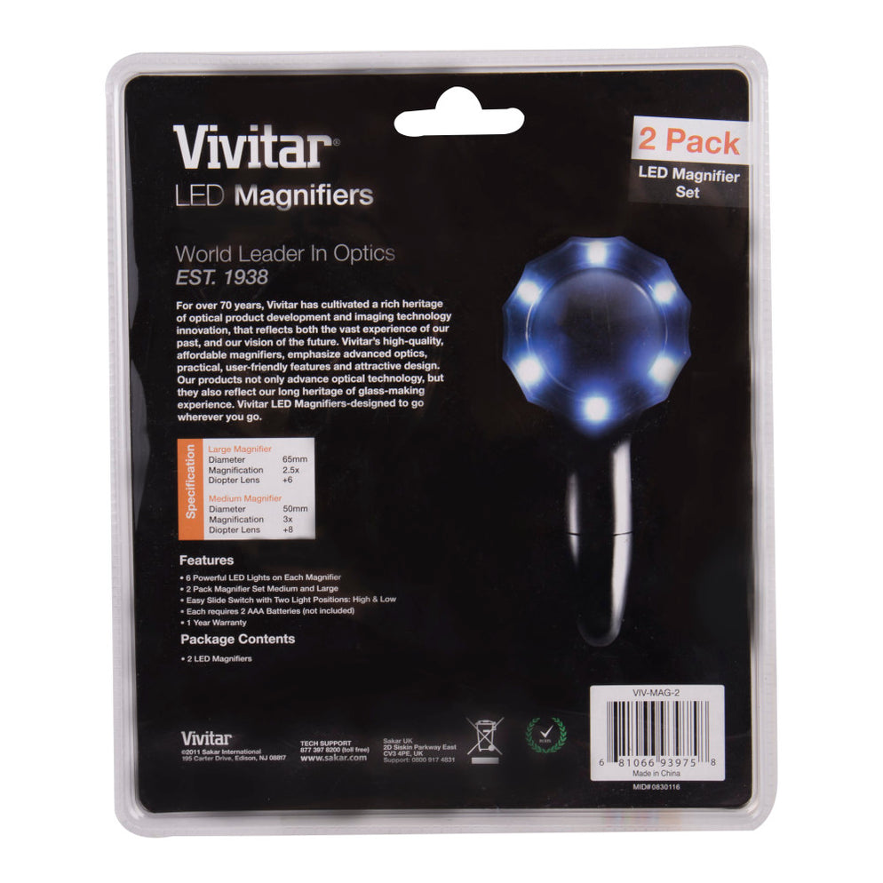 Lighted 6-LED Handheld Magnifier — Vivitar.com